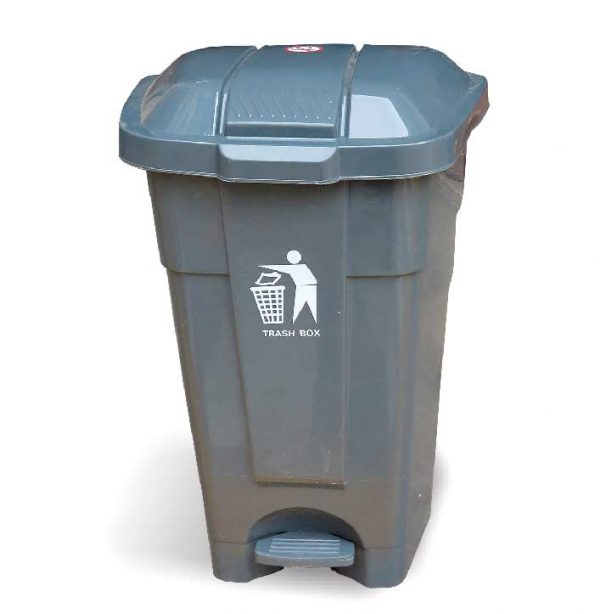 Tacho de basura con sistema pedal y 2 ruedas 70 Litros - Ebriel